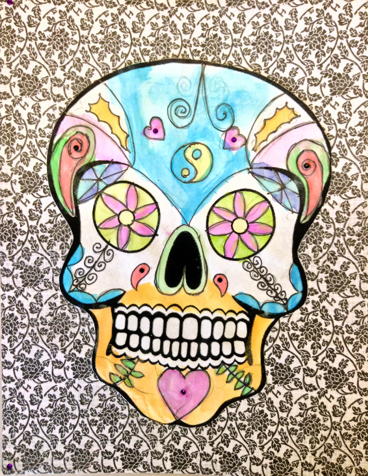 artisan des arts: Day of the dead skulls - grade 6